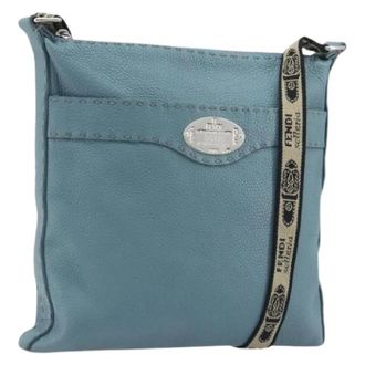 Fendi Pre-owned Leather Crossbody Bag - - Pre-owned - Damen - Blau - ONE SIZE
