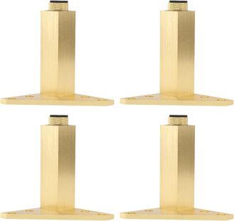 Hemobllo OUNONA 4 St&uuml;ck Verstellbare M&ouml;belf&uuml;&szlig;e aus Aluminiumlegierung 10cm Robuste Sofast&uuml;tzen f&uuml;r Badezimmerschr&auml;nke Tv Schr&auml;nke und Teetische Vielseitige M&ouml;b