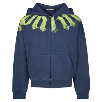 Palm Angels Herren, Sweatshirts & Hoodies, Blau, LGr&ouml;&szlig;e