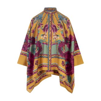 La DoubleJ Zodiac Plac&eacute;e Marigold Seidenhemd - - Blouses & Shirts - Damen - Mehrfarbig - M