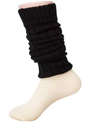 Hirsch Jambières 100 % laine (biologique), Noir, taille unique