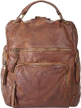 Samantha Look Sac &agrave; dos ville Femme cuir v&eacute;ritable | Fabriqu&eacute; en Italie, sac &agrave; dos vintage en cuir souple 017781