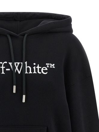 Off-white Logo-Print Cotton Hoodie - Black