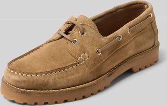 Bianco Loafer aus echtem Leder in Velours-Optik