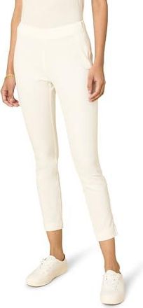 Amazon Essentials Pantacourt en Tissu Extensible à Fermeture éclair latérale, Coupe Slim Femme, Ivoire, 44