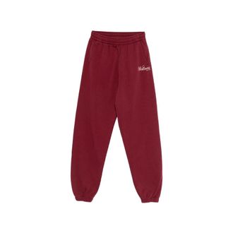 Sporty & Rich Classic Logo Sweatpants - - Trousers - Damen - Rot - M