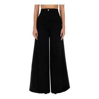 Nina Ricci Femme, Pantalons, Noir, Taille: 40 FR Pantalon &Eacute;vas&eacute; en Denim