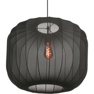 Anne Lighting H&auml;ngeleuchte - Sable - schwarz - leinen metall - - Anne Lighting