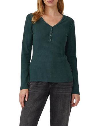 s.Oliver Damen T-Shirt Langarm 2170091 Blue Green 44