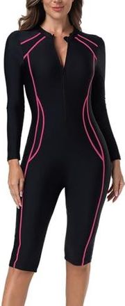 Generic Maillot De Bain Femme 1 Piece Maillot De Bain Femme Costume Respirant S&eacute;chage Rapide 2025 Anti-UV Zipp&eacute; - De Surf Int&eacute;gr&eacute; avec Protection Solaire UV50