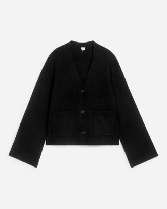 Arket Strickjacke Aus Wolle -Schwarz