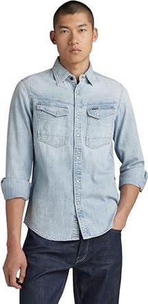G-Star Homme Chemise Dakota Slim, Bleu (sun faded blue mist D23616-D252-G342), XXL
