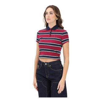 Tommy Jeans Femme, Tops, Multicolore, Taille: 40 FR Polo Multistripes