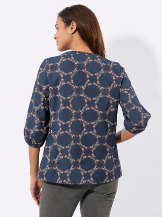 Witt Klassische Bluse Druck-Bluse 3/4-Arm