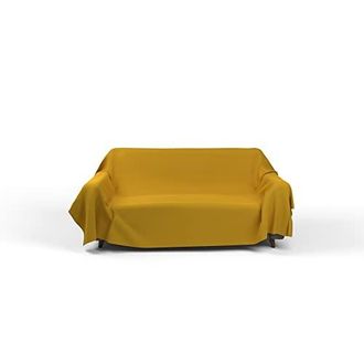 Italian Bed Linen Dekoratives Tuch MAX Color, sofabezug, Senf, 170x300cm