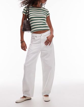 Arket Bloom - Jean coupe barrel - Blanc hivernal