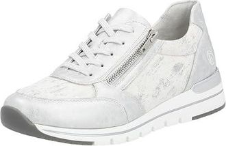 Remonte Baskets R6700 pour Femme, Blanc glacé, Argent 91, 43 EU