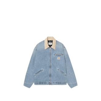 Carhartt Work in Progress Veste denim zipp&eacute;e &agrave; poche poitrine en coton