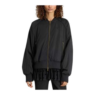 adidas Femme, Vestes, Noir, Taille: 40 FR Veste Bomber Superpos&eacute;e