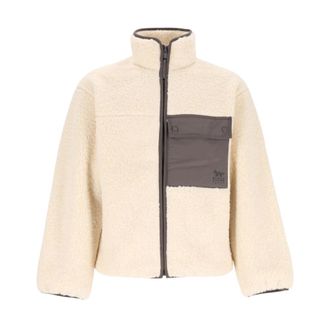 Maison Kitsun&eacute; Veste en bouclette - Homme - Sport - Beige - Taille: S