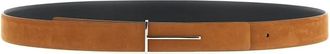 Tom Ford Homme, Accessoires, Multicolore, Taille: 110 CM Reversible Nubuck and Smooth Leather Belt