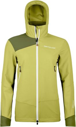 Ortovox PALA HOODED JACKET W - Extrem widerstandsfähige, athletische Kapuzenjacke mit Stretch zum Alpinklettern - GELB - DAMEN - S