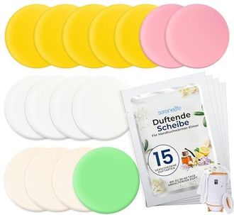 SereneLife Lufterfrischer f&uuml;r Handtuchw&auml;rmer & Innenraum, Duftpads mit 15 verschiedenen D&uuml;ften, f&uuml;r Auto, Aromatherapie & Handtuchtrockner, Biologisch Abbaubar &