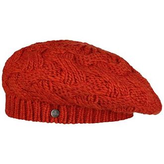 Lierys B&eacute;ret en Tricot Jesila Femme - Made in Germany Bonnet pour lhiver Laine Automne-Hiver Hiver - Taille Unique Orange