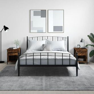 vidaXL Nachttische 2 Stk. R&auml;uchereiche 40x42x50 cm Holzwerkstoff Vidaxl