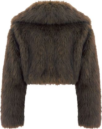Patrizia Pepe Faux Fur Jacket - Green