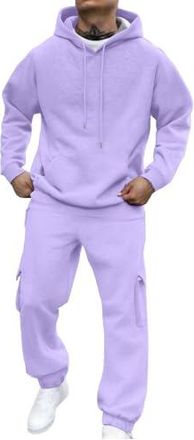 Generic Surv&ecirc;tement de sport pour homme, sweat &agrave; capuche &agrave; manches longues et pantalon de surv&ecirc;tement ensemble de sport, ensemble de sport, jogging, gym, tenu