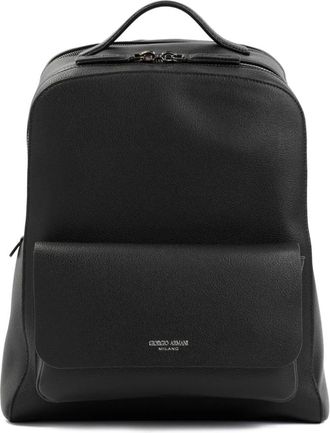 Giorgio Armani Homme, Sacs, Noir, Taille: ONE Size Sac &agrave; dos rond en cuir