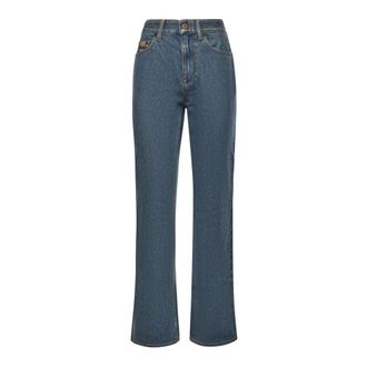 Burberry Gerade geschnittene Jeans mit mittelhohem Bund - - Jeans - Damen - Blau - W26