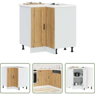 vidaXL Holzwerkstoff - K&uuml;chen-Eckunterschrank Porto Artisan-Eiche Holzwerkstoff