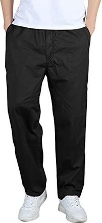 Generic OBiQuzz Pantalon chino pour homme - Pantalon de loisirs long - Pantalon chino stretch - En coton - Couleur unie - Pantalon de loisirs - Pantalon de tr