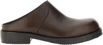 Dries Van Noten Lederclogs - - Shoes - Herren - Braun - 39 EU