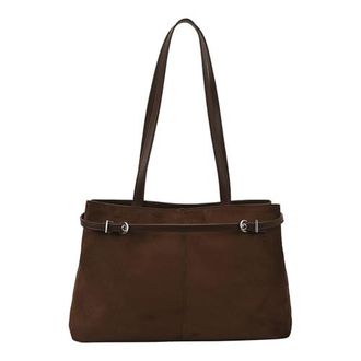 Generic Sac fourre-tout en faux daim, sac &agrave; main Hobo Vintage, sac &agrave; bandouli&egrave;re de capacit&eacute; pour femmes, travail, Shopping