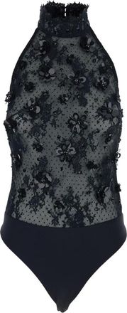 Retrof&ecirc;te Femme, Tops, Noir, Taille: 38 FR Saga Lace Embellished Bodysuit