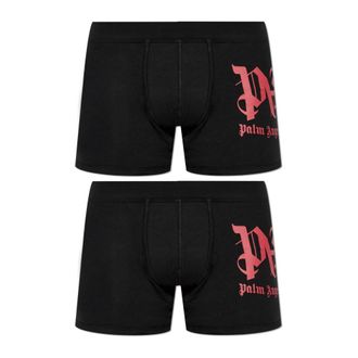 Palm Angels Homme, Sous-v&ecirc;tements, Noir, Taille: M Lot de deux boxers avec logo
