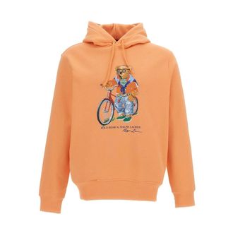 Polo Ralph Lauren Homme, Sweatshirts et sweats &agrave; capuche, Orange, Taille: S SweaT-shirts &agrave; capuche