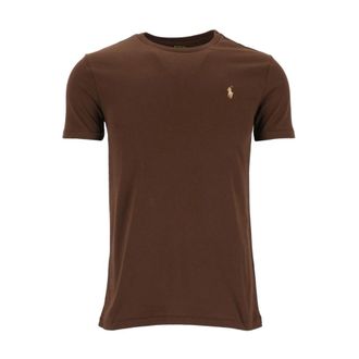 Polo Ralph Lauren Pony-Stickerei T-Shirt - - Tops - Herren - Braun - S