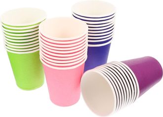 Yardwe Kinderspielzeug 100 Pappbecher Einwegbad Espresso Mundwasserbecher Bunt Espressotassen