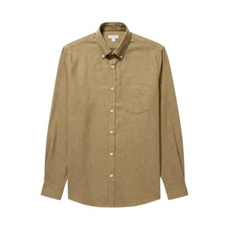 Sunspel Button-Down Flanellhemd - - Shirts - Herren - Gr&uuml;n - 2XL