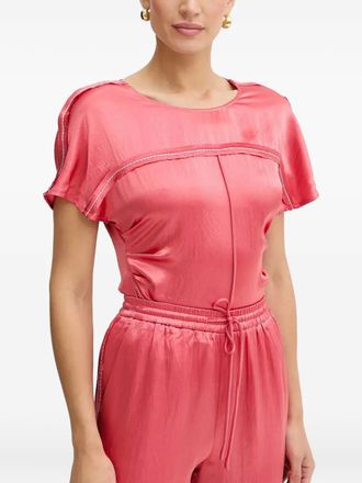 Pinko Oberteil mit Kontrasteins&auml;tzen - Rosa