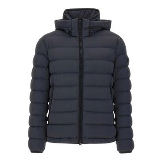 Peuterey Doudoune matelass&eacute;e &agrave; capuche avec cordon de serrage - Homme - Vestes - Bleu - Taille: 2XL