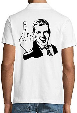 Generic Flipping A Bird Meme FCK You Artwork Polo pour Homme Large