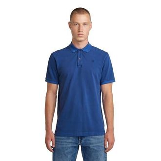 G-Star 8719965012981 Dunda Overdyed Slim Polo, Bleu (Racing Blue GD D11595-d756-h739), XL