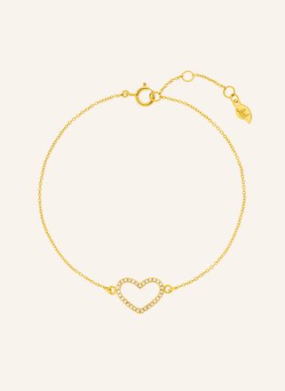 Leaf Armband Heart Aus 18 Karat Gelbgold Mit Diamanten gold