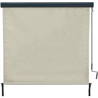 Hhg Neuwertig] Vertikalmarkise HHG 621, Senkrechtmarkise Sichtschutz Au&szlig;enrollo Rollo, UV-Schutz 50 Stoff 250x180cm, creme-beige