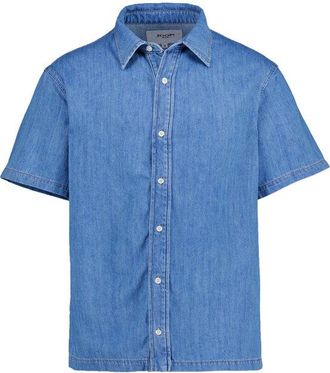 Joop Herren Kurzarmhemd blau Baumwolle